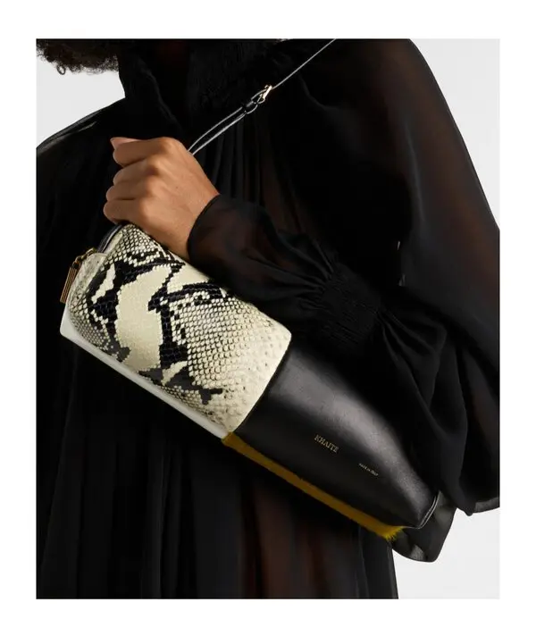 Khaite Kye Paneled Leather Shoulder Bag