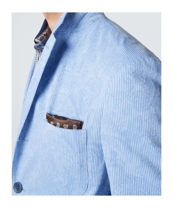 Etro Woven Cotton Jersey Blazer