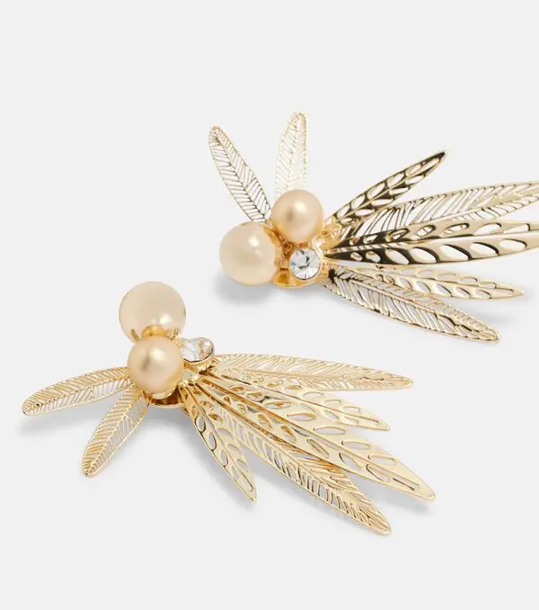 Carolina Herrera Crystal-embellished Clip-on Earrings