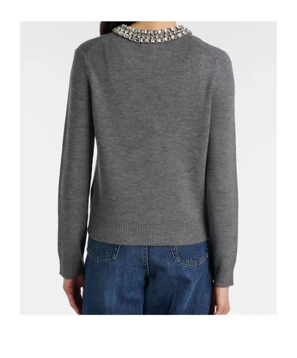Veronica Beard Daro Embellished Wool Cardigan
