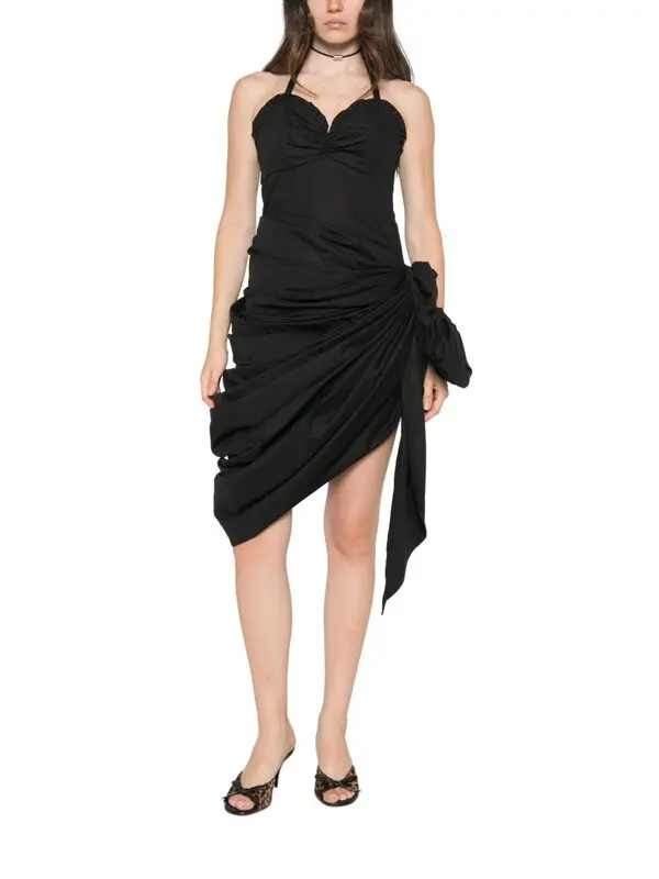 Chloé Silk Short Dress With Ruffle Detailing