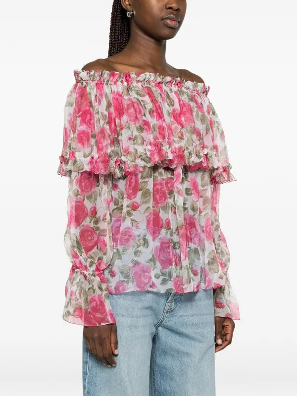 Chloé Printed Silk Top
