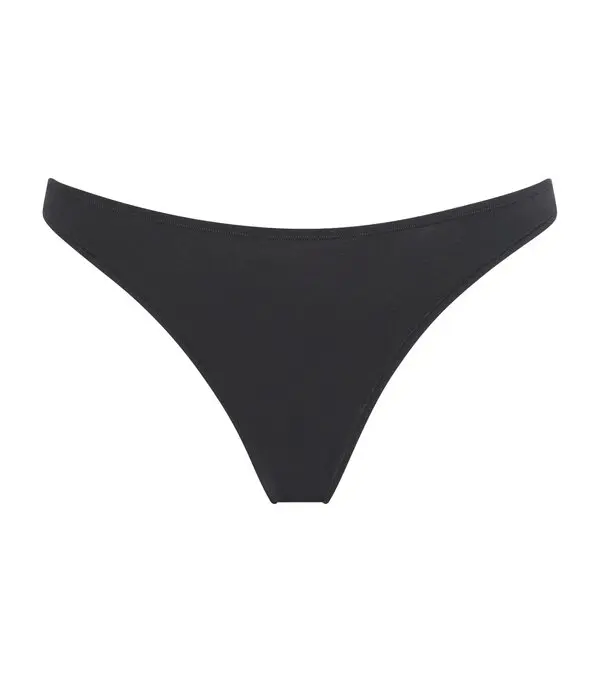SKIMS Cotton Everyday Thong - Black