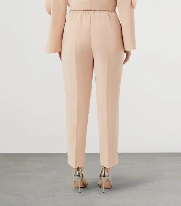Marina Rinaldi Cady Tailored Trousers With Hem Slit