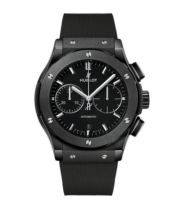 HUBLOT Ceramic Classic Fusion Chronograph Magic Watch - Black