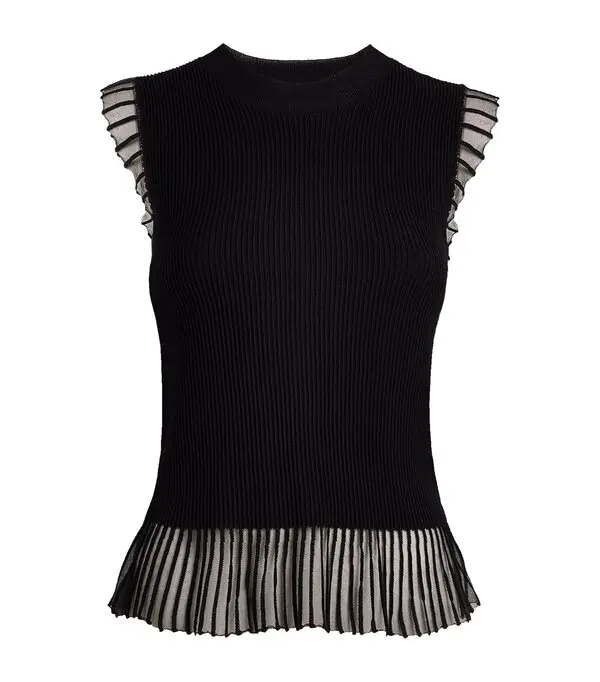 Claudie Pierlot Knit Ruffle Top
