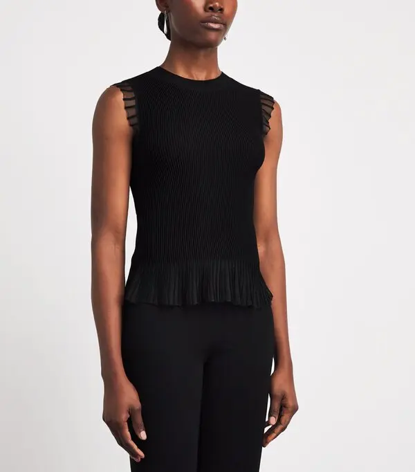 Claudie Pierlot Knit Ruffle Top