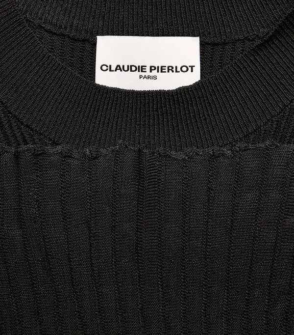 Claudie Pierlot Knit Ruffle Top