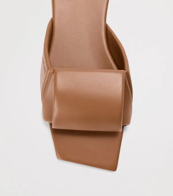 Loewe Origami Leather Slides - Brown