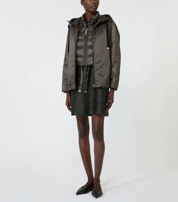 Max Mara Padded Hooded Jacket - Brown