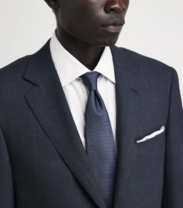 Isaia Silk Seven-fold Tie - Blue