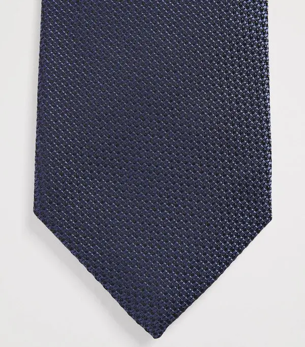 Isaia Silk Seven-fold Tie - Blue