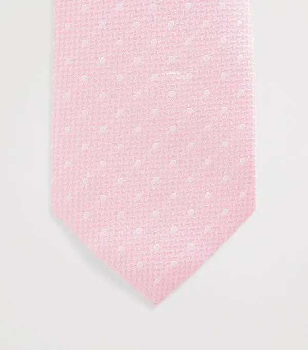 Isaia Silk Seven-fold Tie - Pink