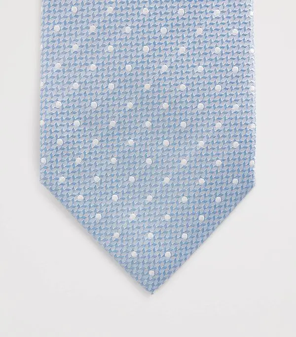 Isaia Silk Seven-fold Tie - Blue