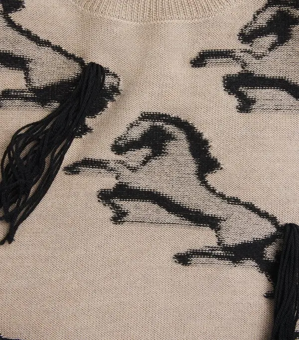 Stella McCartney Virgin Wool Embroidered Horse Sweater