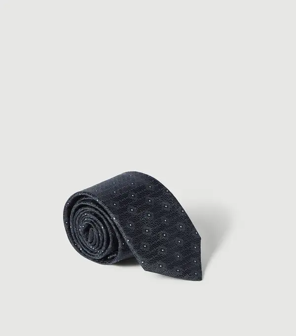 Brunello Cucinelli Silk Geometric Neck Tie