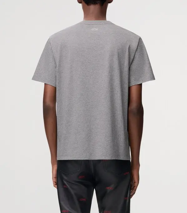 Loewe Cotton Relaxed Lion T-shirt - Grey