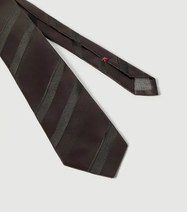 Brunello Cucinelli Silk Geometric Neck Tie