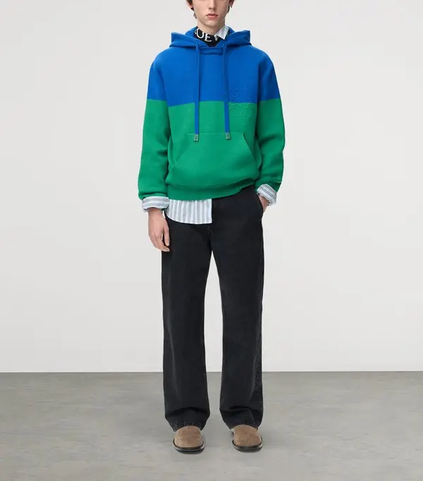 Loewe Straight Leg Jeans With Suede Trim