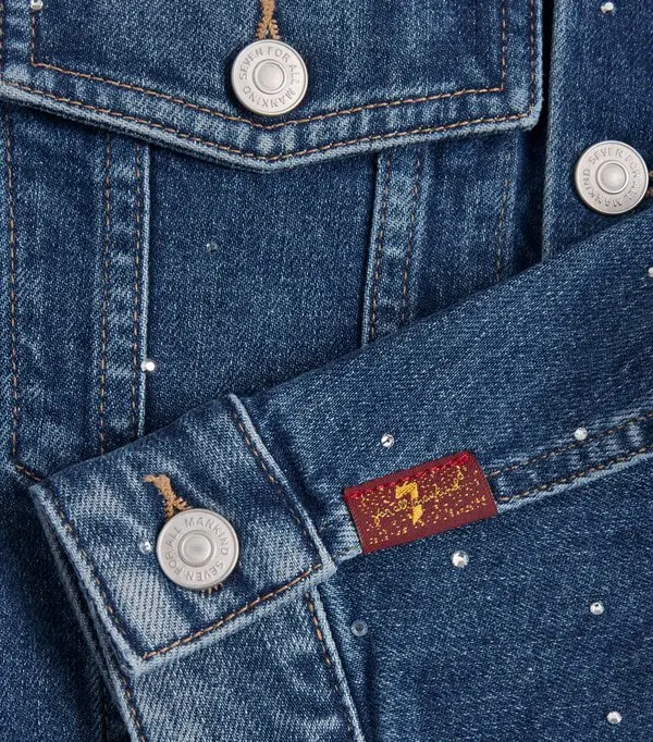 7 For All Mankind Embellished Trucker Denim Jacket