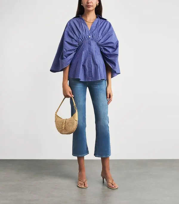 7 For All Mankind The Leggy Bootcut Crop Jeans