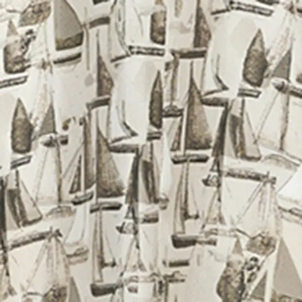 Max Mara Silk Sailboat Print Midi Dress