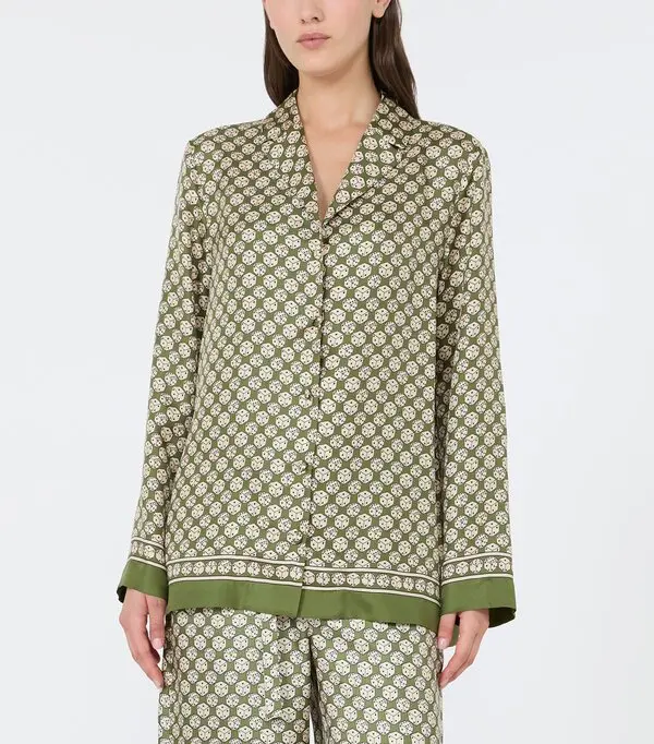 Max Mara Silk Dice Print Shirt
