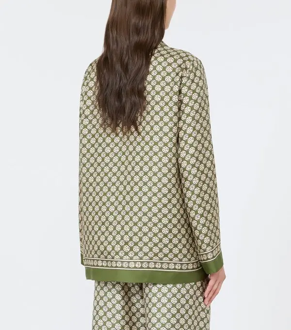 Max Mara Silk Dice Print Shirt