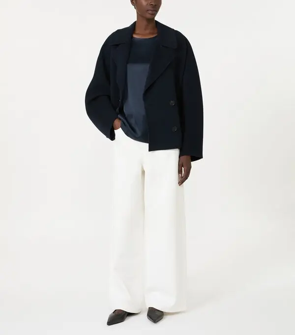 Max Mara Satin T-shirt - Navy
