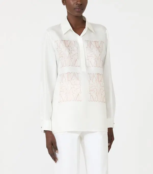 Max Mara Silk Monogram Shirt