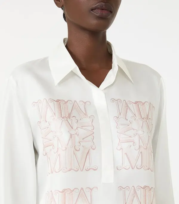 Max Mara Silk Monogram Shirt
