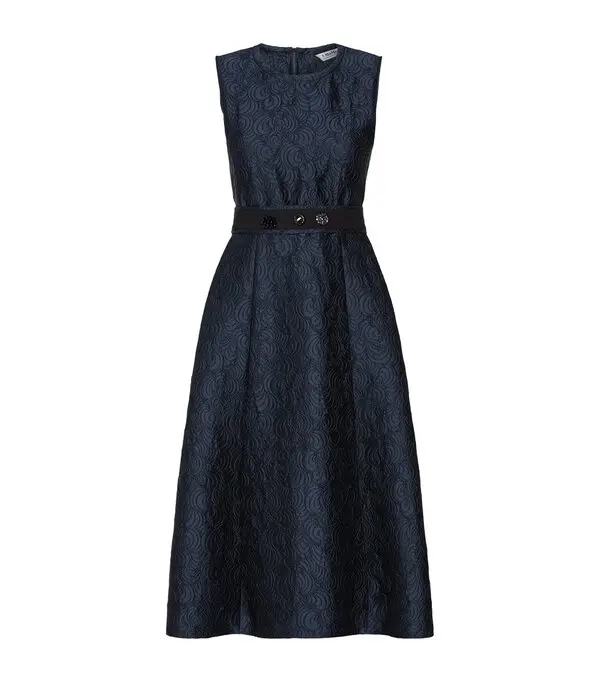 Max Mara Crystal Jacquard Midi Dress