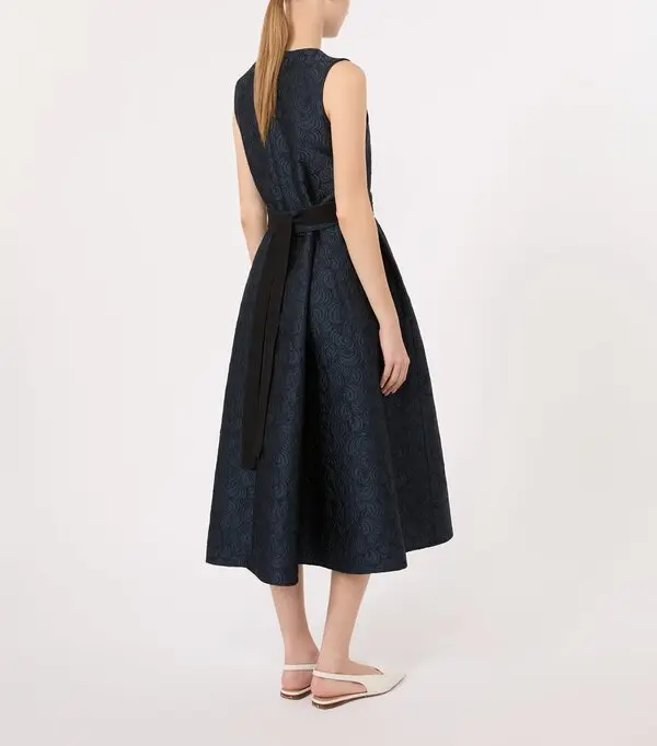 Max Mara Crystal Jacquard Midi Dress