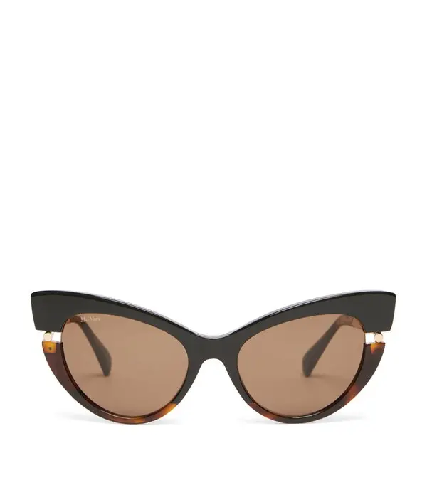 Max Mara Tortoiseshell Cat Eye Sunglasses - Beige