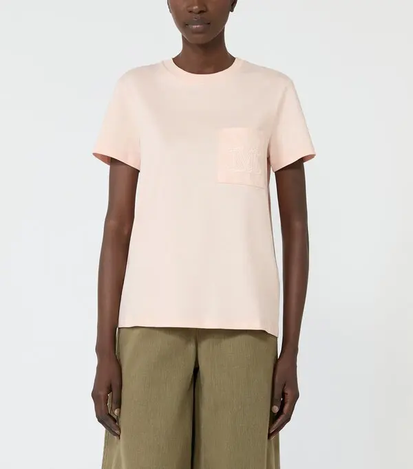 Max Mara Cotton Logo T-shirt - Pink