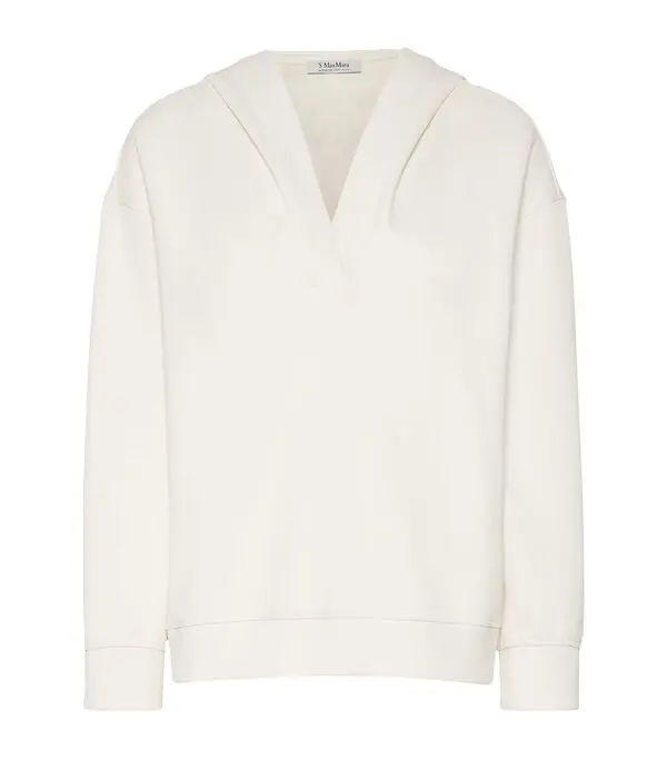 Max Mara Hooded V-neck Sweatshirt