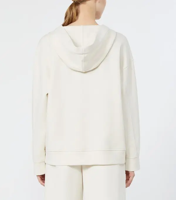 Max Mara Hooded V-neck Sweatshirt