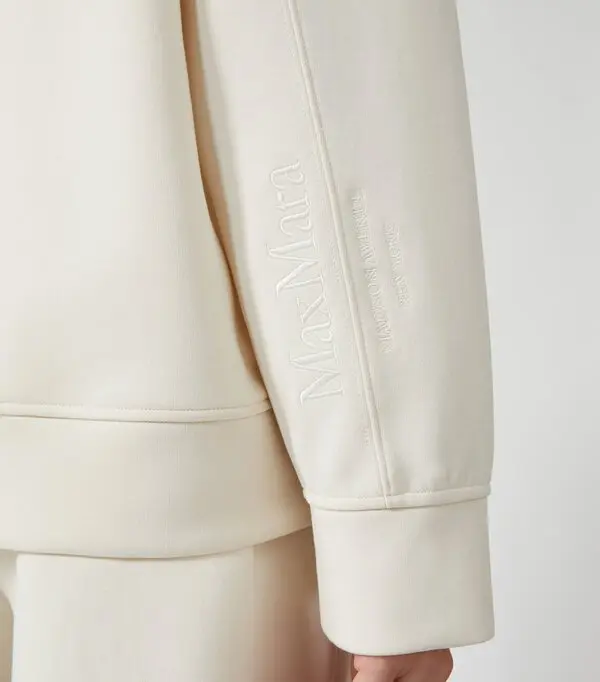 Max Mara Hooded V-neck Sweatshirt