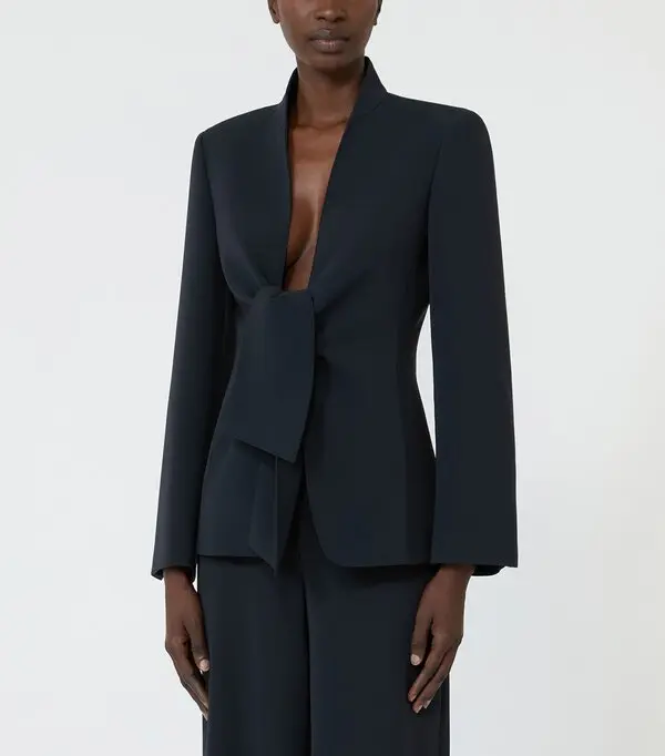 Max Mara Sash-tie Blazer - Navy
