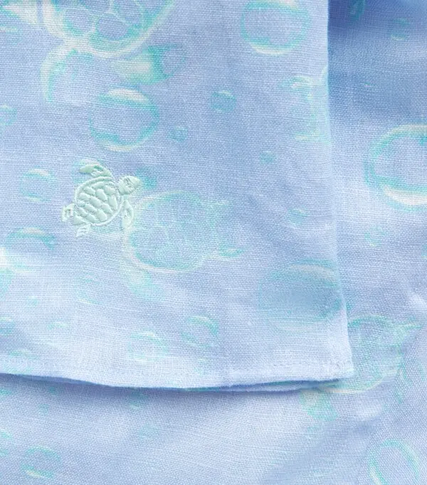 Vilebrequin Linen Bubble Turtle Print Charli Shirt