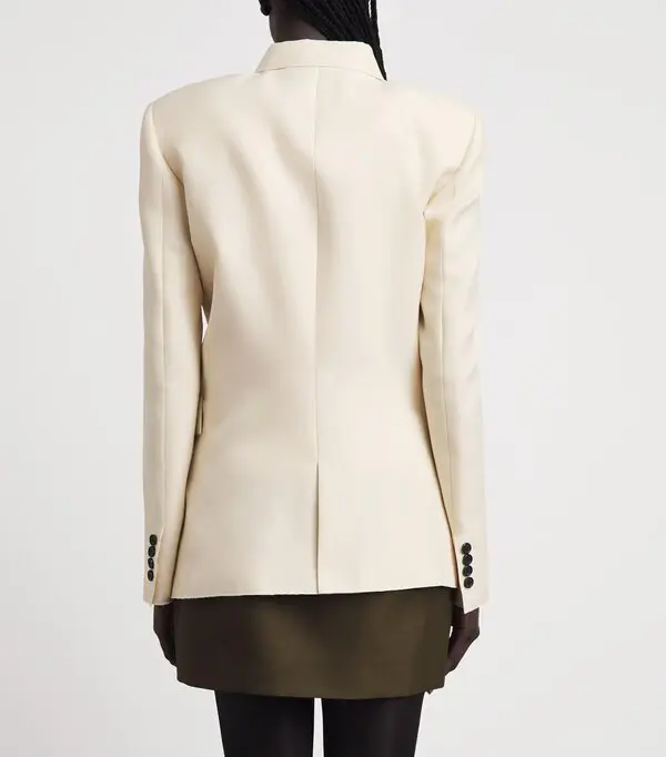 Khaite Wool-silk Rolo Double-breasted Blazer - Ivory