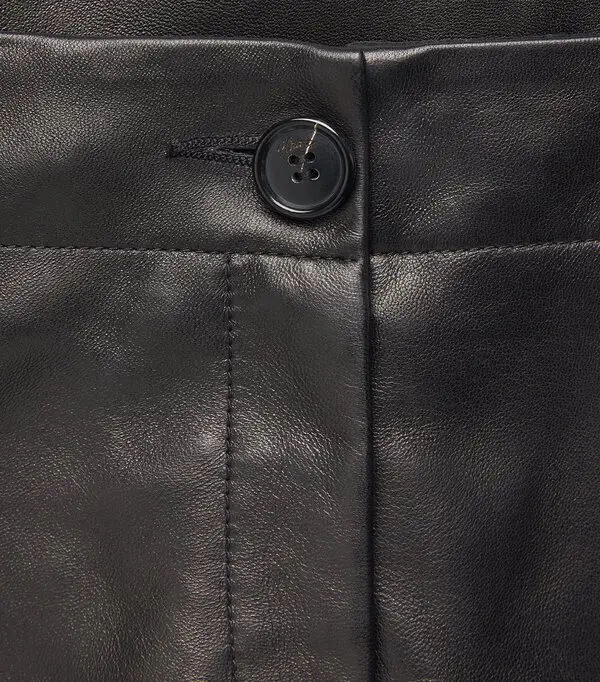 Khaite Mita Leather Trousers - Black