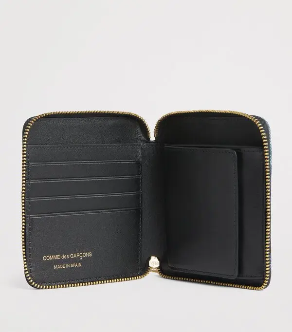 Play Comme Des Garcon Lambskin Denim-patch Bifold Wallet