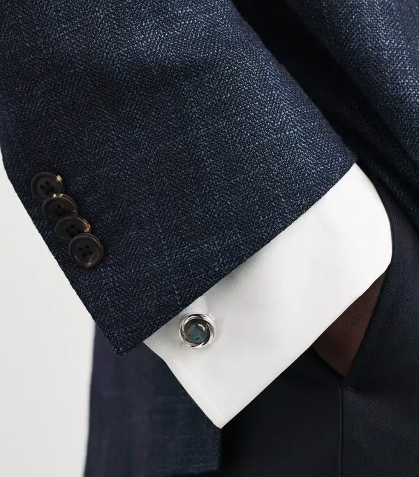 Tateossian Rhodium-plated Sterling Silver Mobius Cufflinks