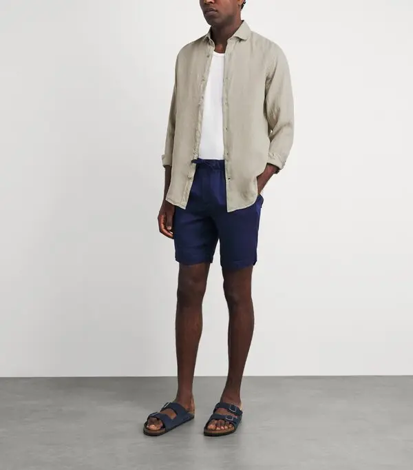 Frescobol Carioca Linen Antonio Shirt - Green