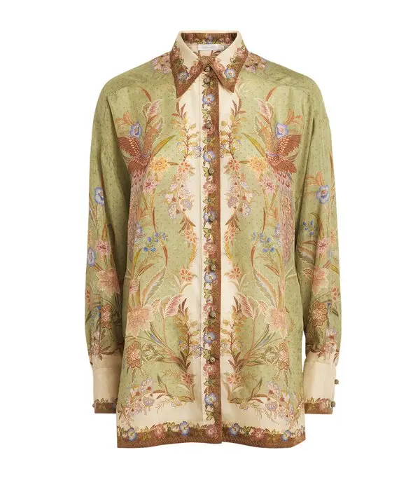 Zimmermann Silk Indra Shirt - Green