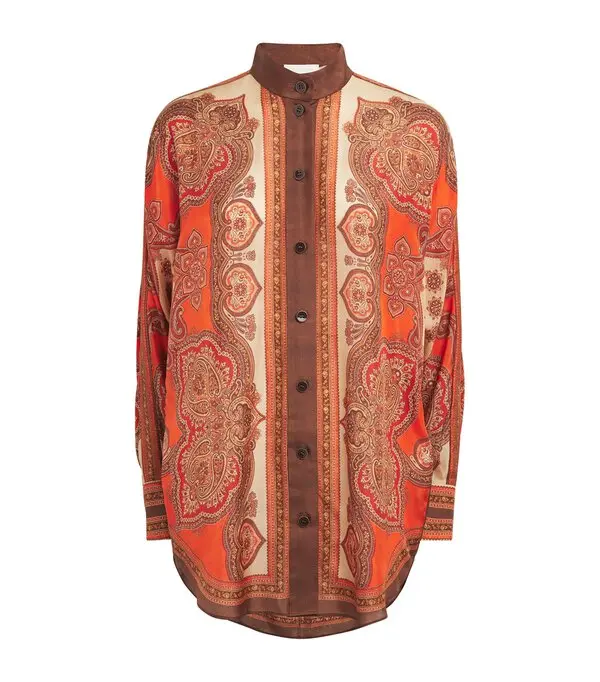 Zimmermann Silk Mahon Paisley Print Shirt
