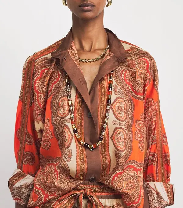 Zimmermann Silk Mahon Paisley Print Shirt