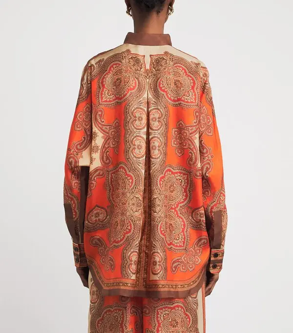 Zimmermann Silk Mahon Paisley Print Shirt