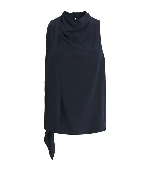 Rag & Bone Adela Silk Scarf Blouse - Blue